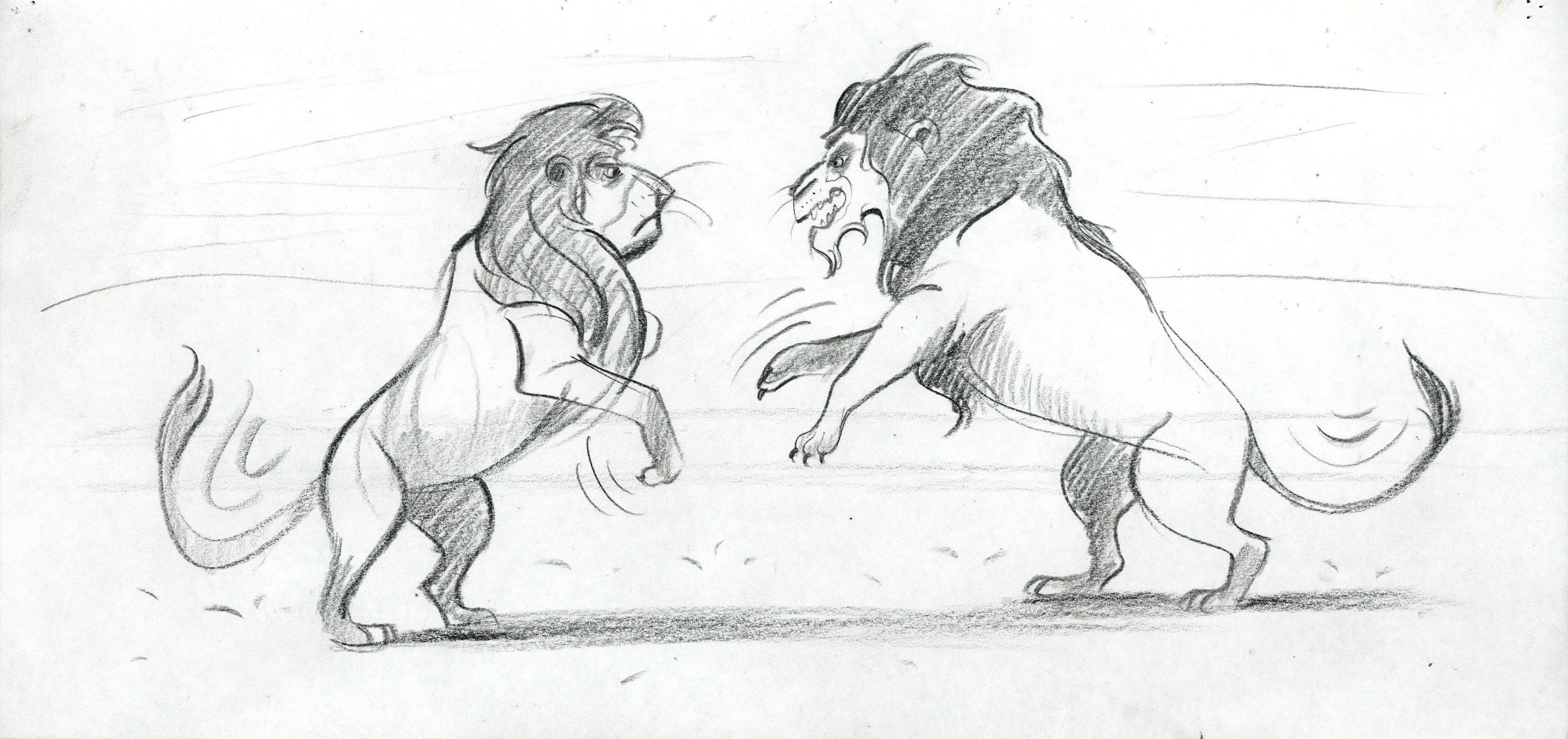How To Draw Lion King Scar Scar Production Drawing From The Lion King