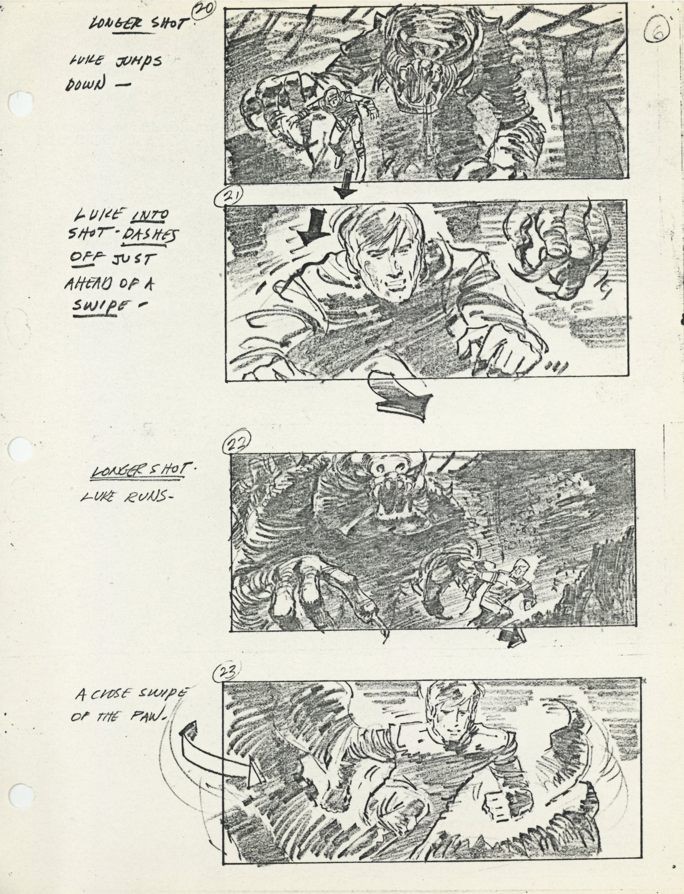 Return of the Jedi Preliminary Storyboard: Rancor Pit Sequence 20-23 ...