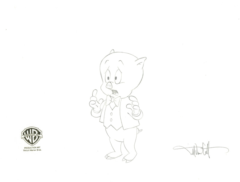 Looney Tunes Original Production Drawing signed by Darrell Van Citters ...