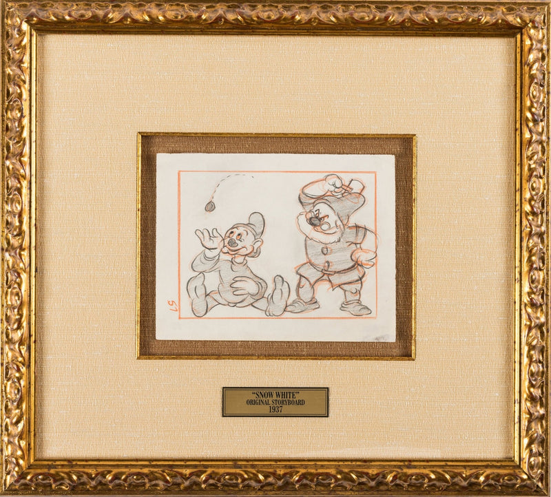 Snow White Original Storyboard Drawing: Dopey and Doc (Framed) – Choice ...