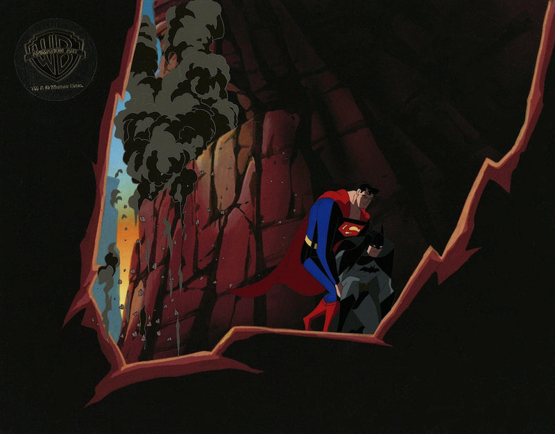 Superman The Animated Series Original Production Cel with Matching Dra ...