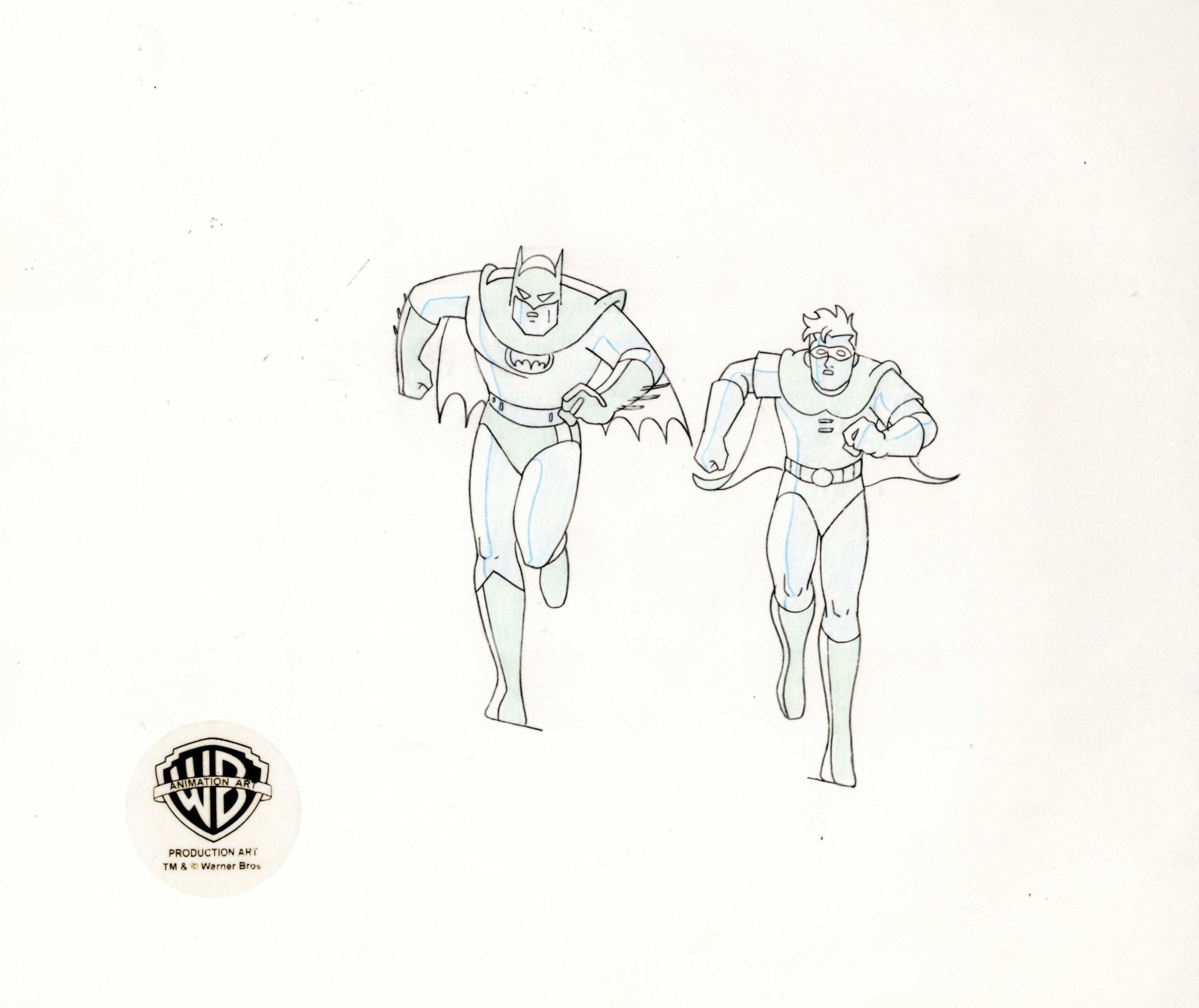 Batman The Animated Series Batman And Robin Production Outline Drawing