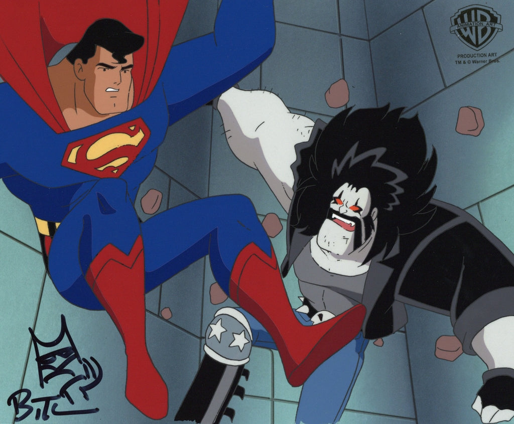 Superman the Animated Series Bruce Timm signed Original Production Cel ...