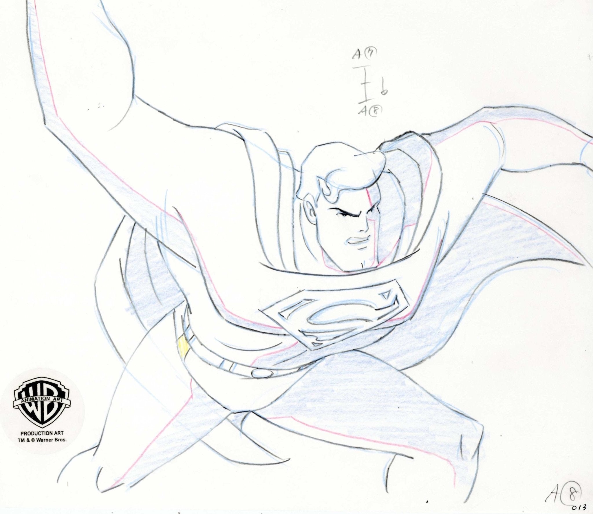 Superman Sketch Flying